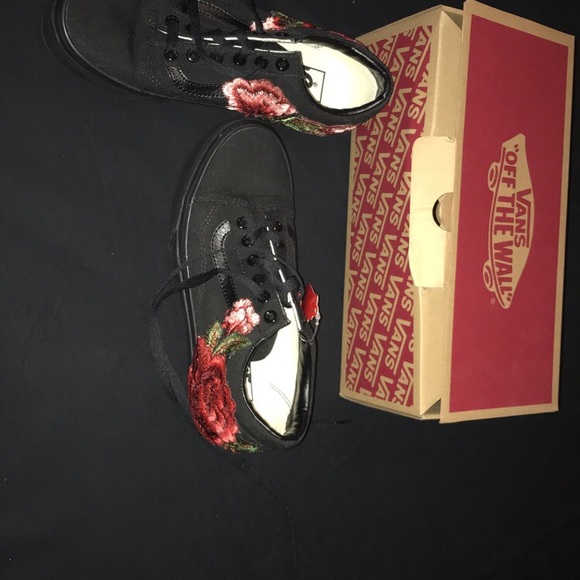 Vans | Shoes | Custom Rose Vans | Poshmark
